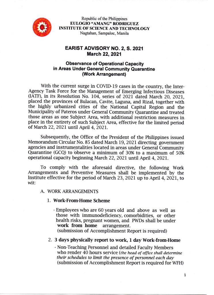 EARIST OFFICIAL – Eulogio "Amang" Rodriguez Institute of Science and ...