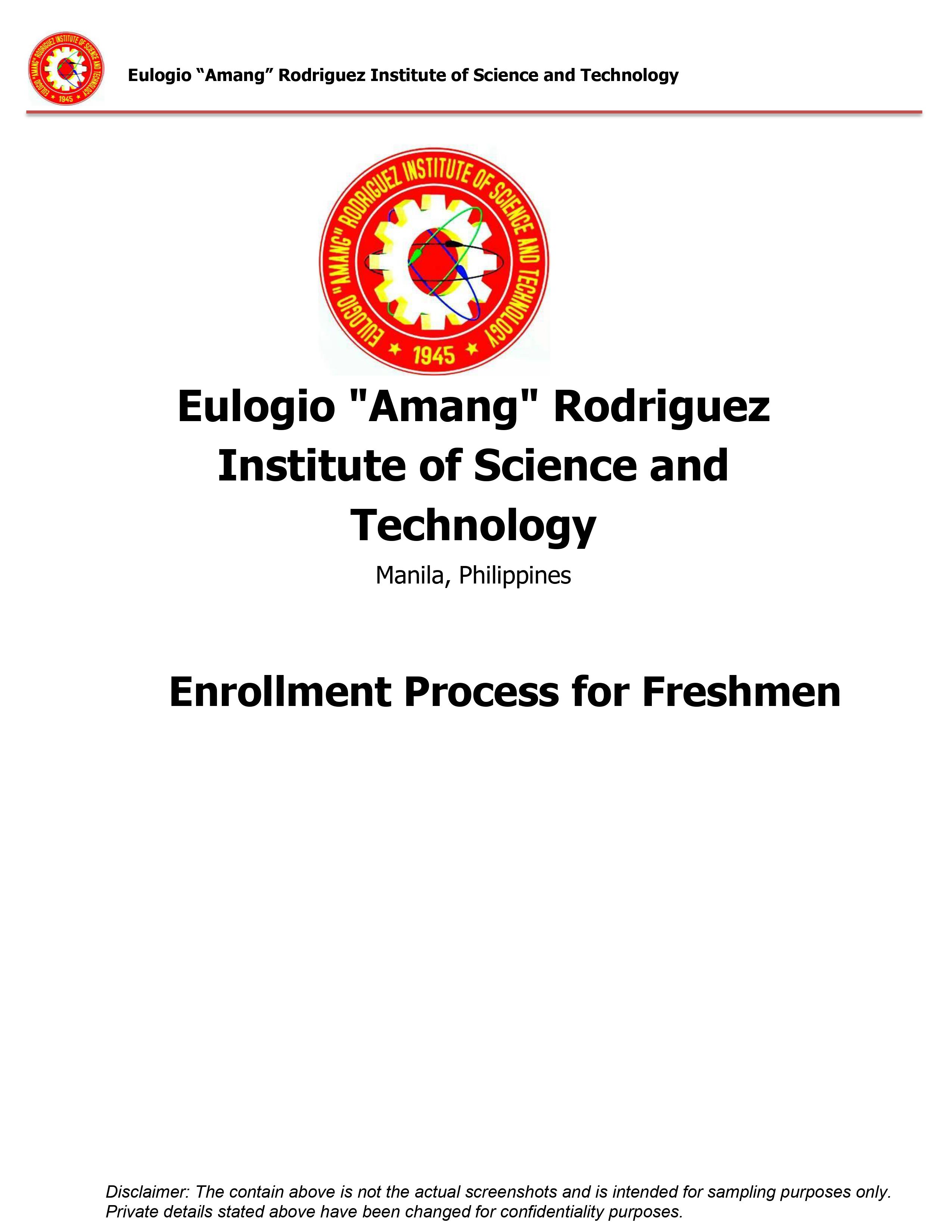 Online Enrollment Procedure - EARIST OFFICIAL