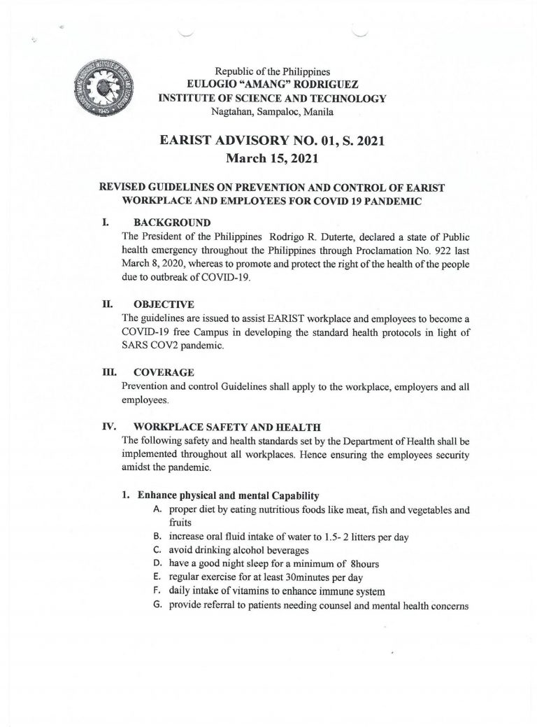 EARIST OFFICIAL – Eulogio "Amang" Rodriguez Institute of Science and ...