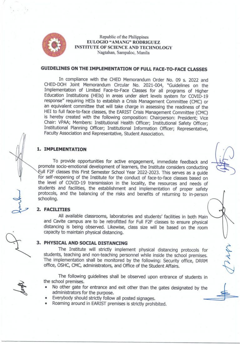 EARIST OFFICIAL – Eulogio "Amang" Rodriguez Institute of Science and ...