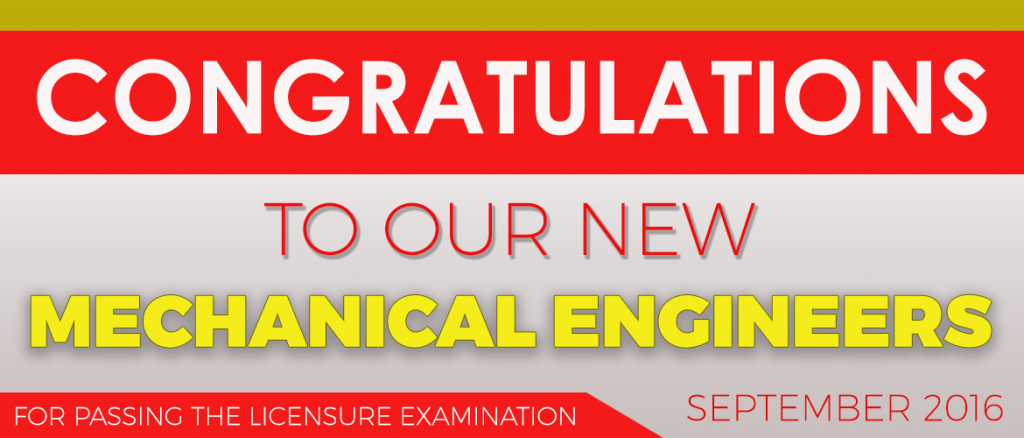 Congratulations to our new Mechanical Engineers - EARIST OFFICIAL