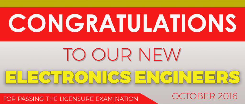 Congratulations to our new Electronics Engineers - EARIST OFFICIAL