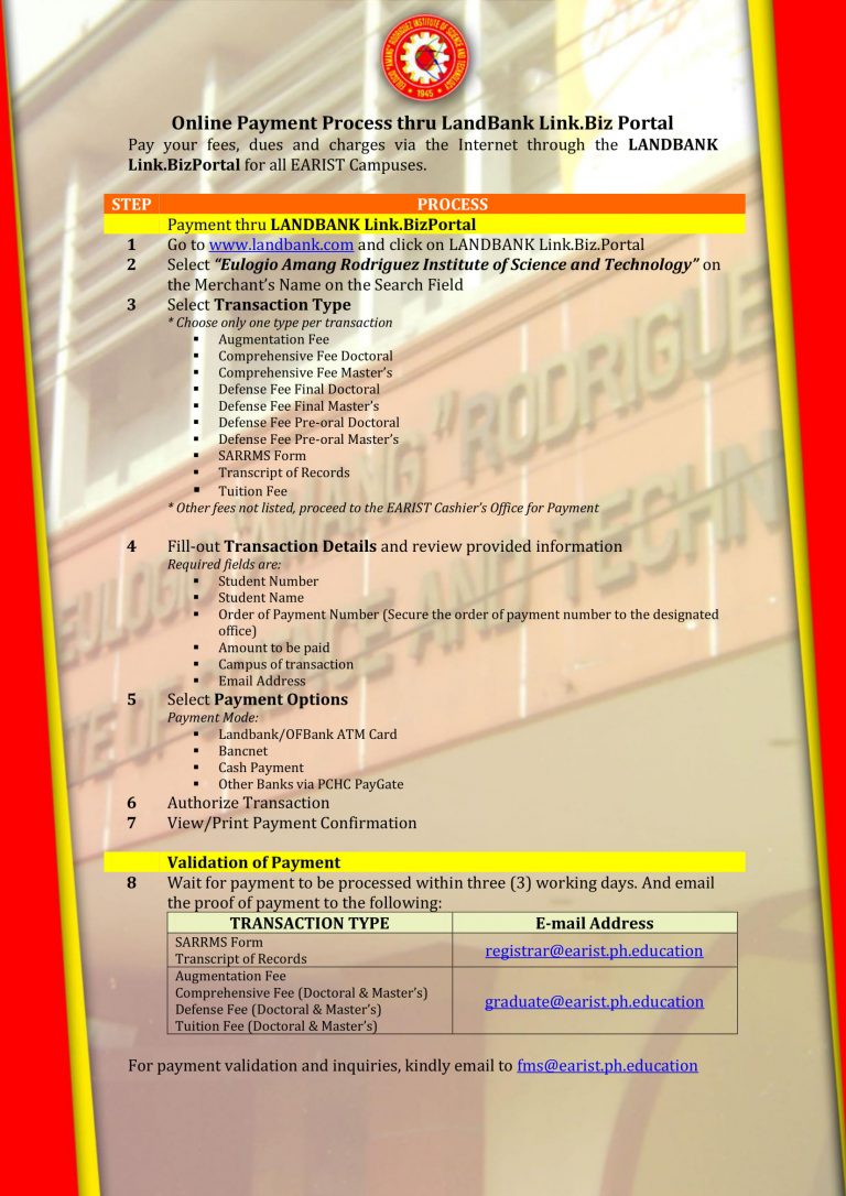 EARIST OFFICIAL – Eulogio "Amang" Rodriguez Institute of Science and ...